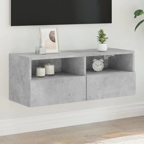 vidaXL Nástěnná TV skříňka 80x30x30 cm kompozitní dřevo [836870] Barva: Betonová šedá