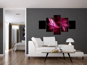 Obraz - růžová abstrakce (125x70 cm)