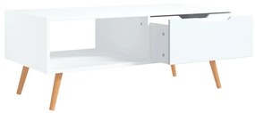 Konferenční stolek bílý 100 x 49,5 x 43 cm dřevotříska - Default Title