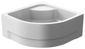 Polimat Čtvrtkruhová akrylátová sprchová vanička Pako 3 80x80 (90x90) Barva: Bílá, Rozměry (cm): 80x80