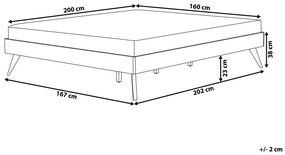 Manželská postel 160 cm BERRY (s roštem) (tmavé dřevo). 1007180