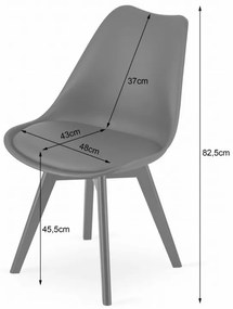 modernHOME Sada 4 židlí Mark, moderní černé nohy model_3706_4-MARK-ATTY16