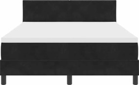 Postel s boxspringem s čelo Černá 160 x 200 cm samet 3339250