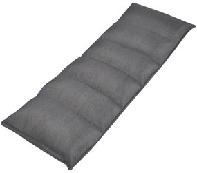 vidaXL Skládací lenoška na podlahu šedá textil