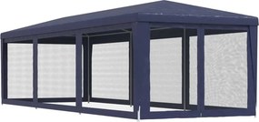 Party stan s 8 síťovanými bočnicemi modrý 3 x 9 m HDPE 319242