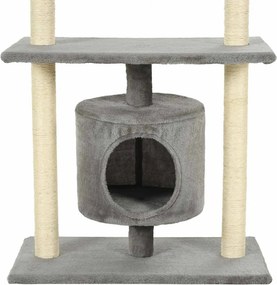 Škrabadlo pro kočky se sisalovými sloupky 95 cm šedé 170512