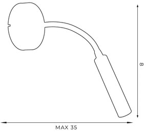 Flexibilní lampička ARDEN 1xG9/8W/230V černá