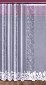 Netradiční žakárová záclona bílá 2 rozměry POSLEDNÍ METRY výška: 230cm