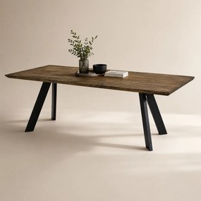 Vystavený jídelní stůl WALLIS 220 × 100 cm – Swiss dub