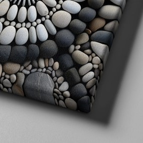 Obraz na plátně - Mandala z kamínků FeelHappy.cz Velikost obrazu: 140 x 140 cm