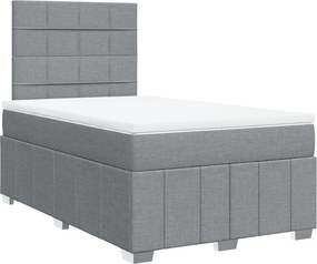 Box spring postel s matrací světle šedá 120x190 cm textil 3293907