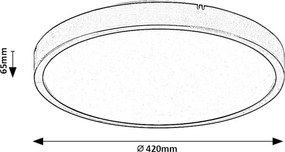 Rabalux Bílé stropní LED svítidlo Alenzo kulaté 420mm 36W IP44 CCT 71429