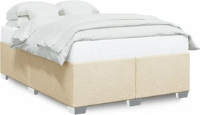 Rám postele bez matrace krémový 140 x 200 cm textil 3284483
