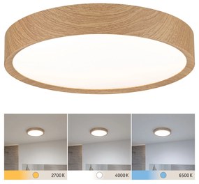 Paulmann 71085 Tega, koupelnové stropní svítidlo LED 22,5W White Switch, vzhled dřeva, průměr 33,4cm, IP44