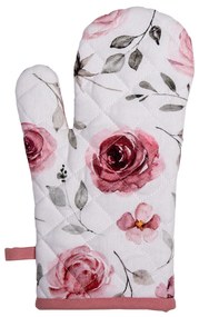 Bavlněná chňapka-rukavice s růžemi Rustic Rose - 18*30 cm