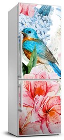 Wallmuralia Fototapeta na ledničku Květiny a ptáci 60x180 cm