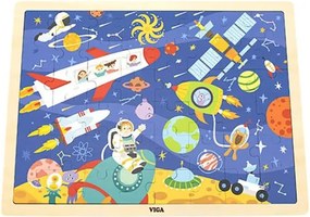 Dřevěné puzzle poznávej vesmír Viga 48 dílků