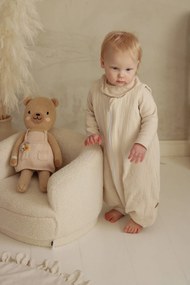 Dětské křeslo Teddy, plyšový materiál, výška sezení 18,5 cm