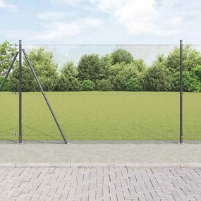 Svařovaná drátěná plotina s betonovou základnou 10 x 1,4 m Šedá 3352527