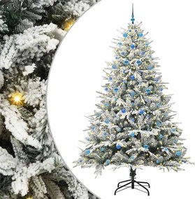 Umělý přednažený vánoční stromek se soupravou koulí Zelená 3395422