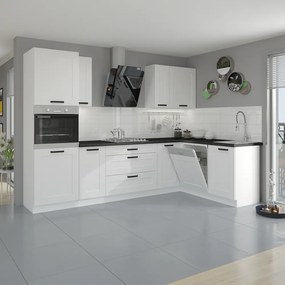 Vysoká skříňka na troubu a mikrovlnou troubu, bílá, LULA 60 DPM-210 2F
