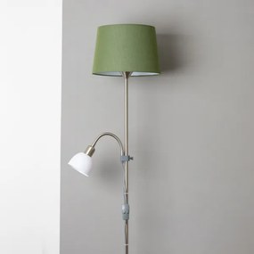 Brilagi - Stojací lampa CERIA 1xE27/100W/230V + 1xE14/25W matný chrom/zelená