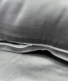 Povlečení bavlněný satén exclusive Modern tmavě šedé 200x140cm+90x70cm TiaHome