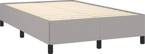Box spring postel s matrací a LED světle šedá 120x190 cm textil 3270211