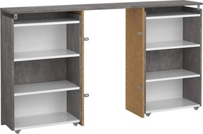 FALCO Čelo postele Simplicity 135 beton/bílý lesk