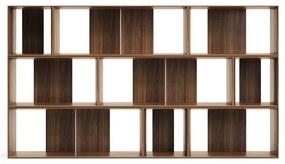 Modulární policový systém v dekoru ořechu v přírodní barvě 9 ks 202x114 cm Litto – Kave Home