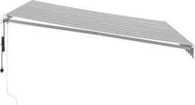 Automatická zatahovací markýza s LED antracit a bílá 400x350 cm 3215795