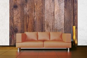 DIMEX | Samolepicí vliesová fototapeta na zeď Rustikální dřevěná prkna MA-5-2565 | 375 x 250 cm | hnědá