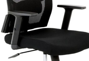 Autronic Kancelářská židle Kancelářská židle s podhlavníkem, látka mesh černá, houpací mechanismus (KA-B1013 BK)