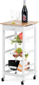 Regál, mdf, bílá, DR-043