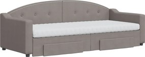 Válenda s přistýlkou a zásuvkami taupe 80 x 200 cm textil 3197582