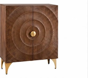 Designová vysoká komoda Venetia 120 cm hnědé mango