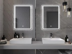 Mexen Zusa, LED koupelnové zrcadlo s podsvícením 60x80 cm, 6000K, ochrana proti zamlžování, 9808-060-080-611-00