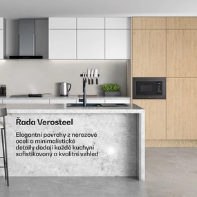 Klarstein Vestavná mikrovlnná trouba Verosteel s grilem | 800 W gril | 700 W mikrovlnná trouba | 60 cm