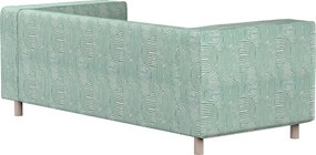 Potah na pohovku IKEA  Klippan 2-místná barva zelená látka pletený vzor, vzorované