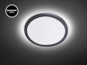 Rabalux Stříbrné stropní LED svítidlo Lambert kulaté 280mm 15W IP44 R3358