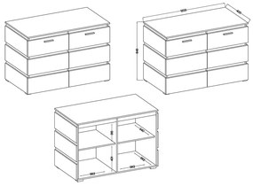 FAROS | komoda 6S | 120 cm | artisan/matera