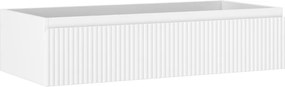 Mexen Rivel, koupelnová skříňka 100 cm, 1 zásuvka, drážkovaná, bílá matná, 91A20-10023-1-BF01