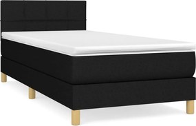 Box spring postel s matrací černá 90x190 cm textil 3140579