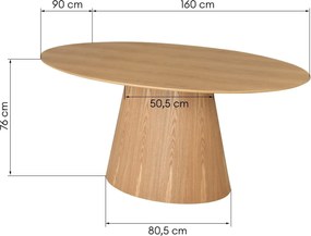 Jídelní stůl SOLAN 160 cm dub přírodní