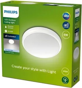 Philips Doris 6W bílá / Venkovní LED svítidlo / 600 lm / 4000K / IP54