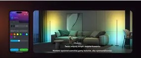 Govee H8076 Smart Corner Floor Lamp černá / Stojací lampa / RGBICWW /