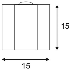 SLV 229665 Out-beam LED, nástěnné svítidlo se svícením nahoru-dolu, 18W LED, 3000K, antracit, výška 15cm, IP44