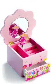 TEDDIES Šperkovnice Princess hrající se zrcátkem / Šperkovnice / Dřevě