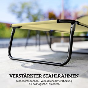 Zahradní lehátko Outsunny s nastavitelným opěradlem ocelové modré 188x56x28cm ideální pro zahradu balkon |