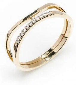 Dámský luxusní zlatý prsten se zirkony cca 585/2,50gr vel. libovolná 223041336